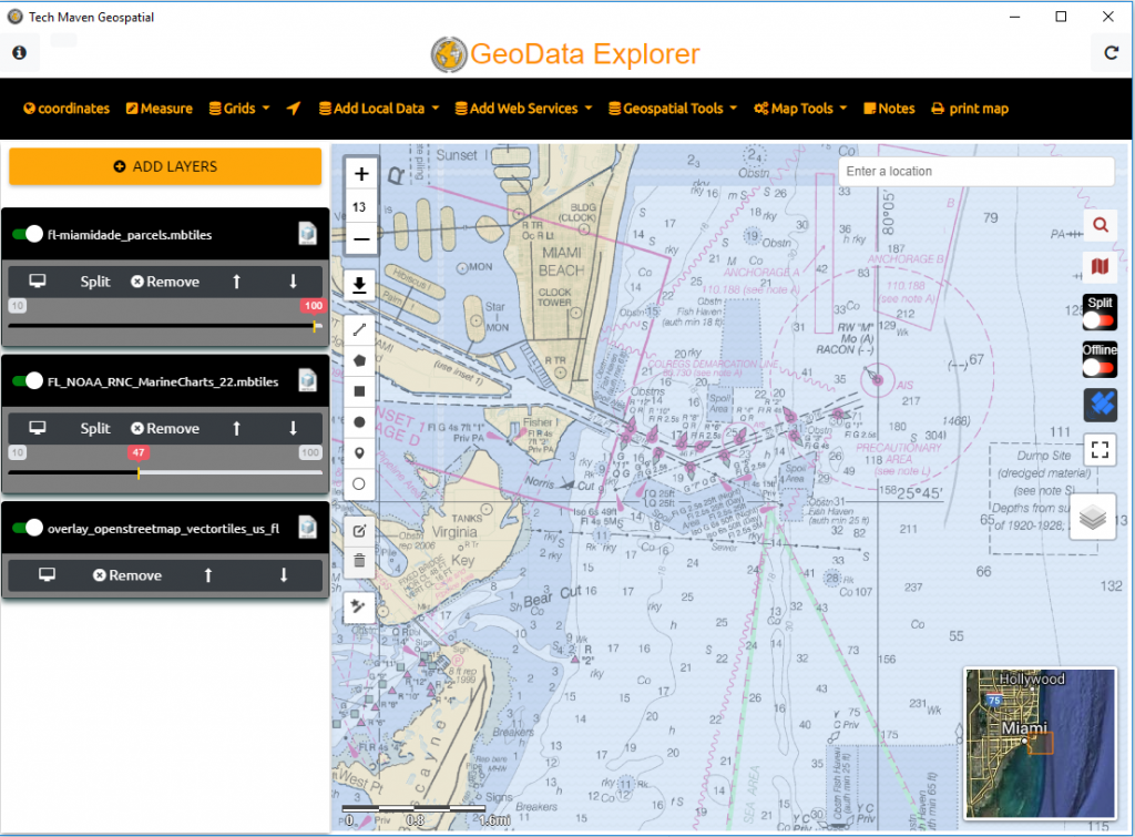Screen Size and Orientation - GeoData Explorer App
