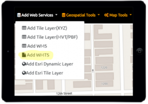 Web Map Tile Service (WMTS) - GeoData Explorer App
